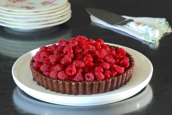 Fresh Raspberry Tart (vegan, sugar and gluten-free) - A Life Well Planted